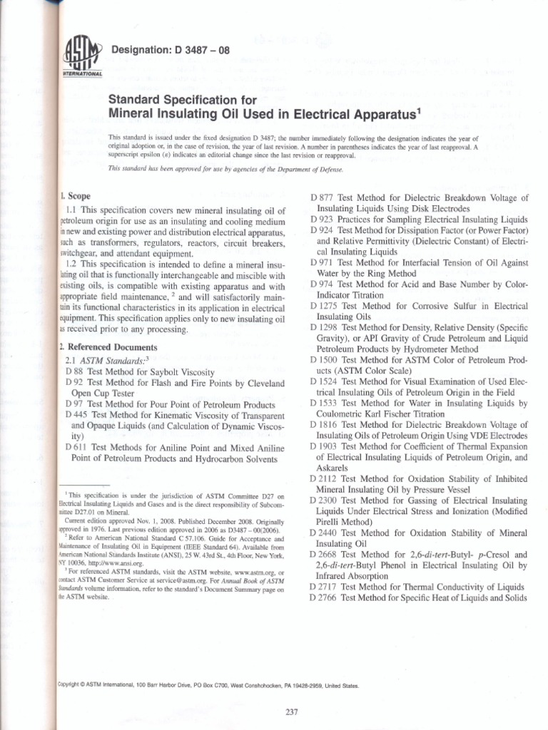 Astm D 3487 - 08 | PDF
