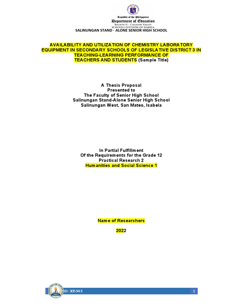 Research Proposal Template - PR2 | PDF | Science | Methodology