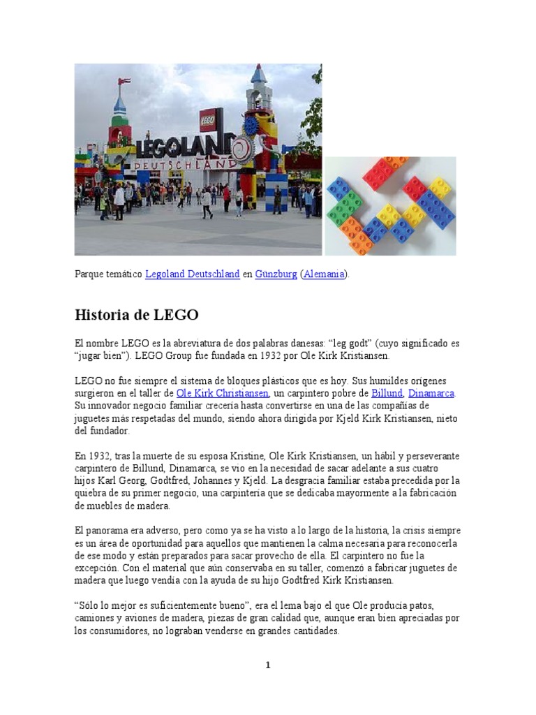 Historia de LEGO: Orígenes y Crecimiento | PDF | Hogar, jardinería y ...