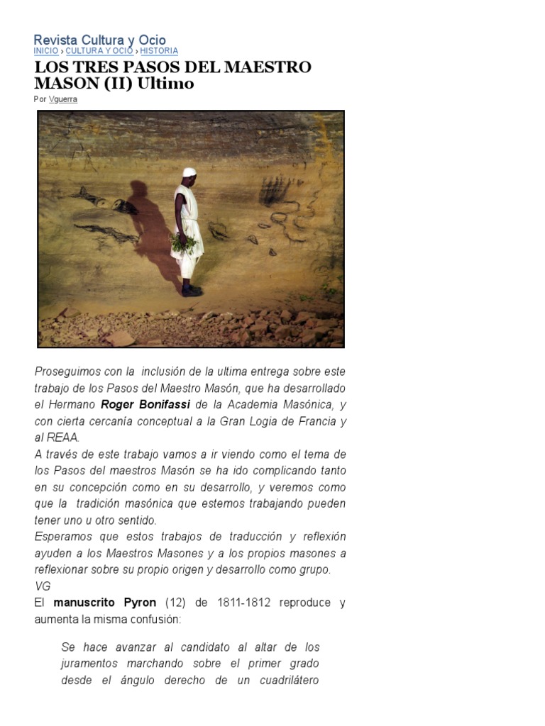 Los Tres Pasos Del Maestro Mason (Ii) | PDF