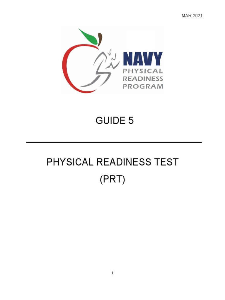 Navy PRT Guide 2021 Standards | PDF | Swimming | Physical Fitness