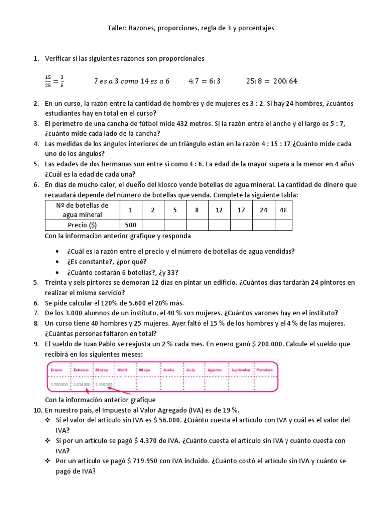 razones y proporciones | PDF