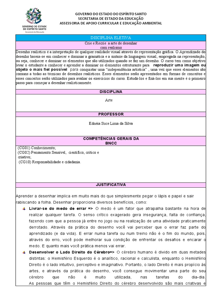 Ementa - Eletiva | PDF