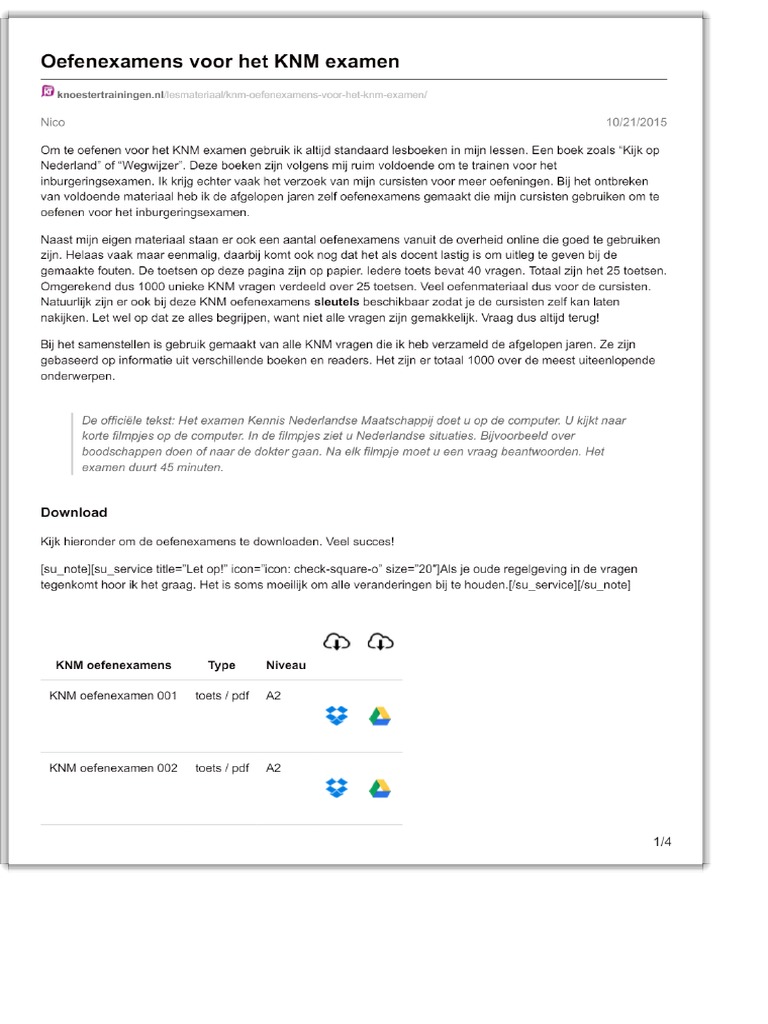 Oefenexamens Voor Het KNM Examen - 1 | PDF