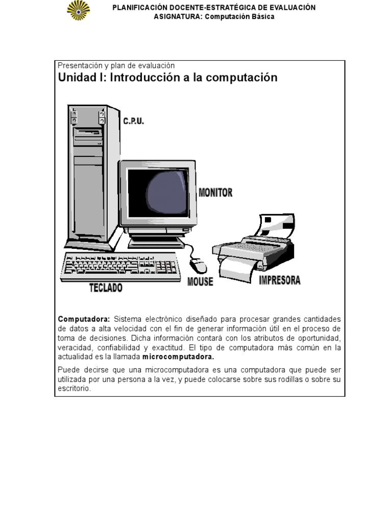 Computacion Basica | PDF | Hardware de la computadora | Almacenamiento ...