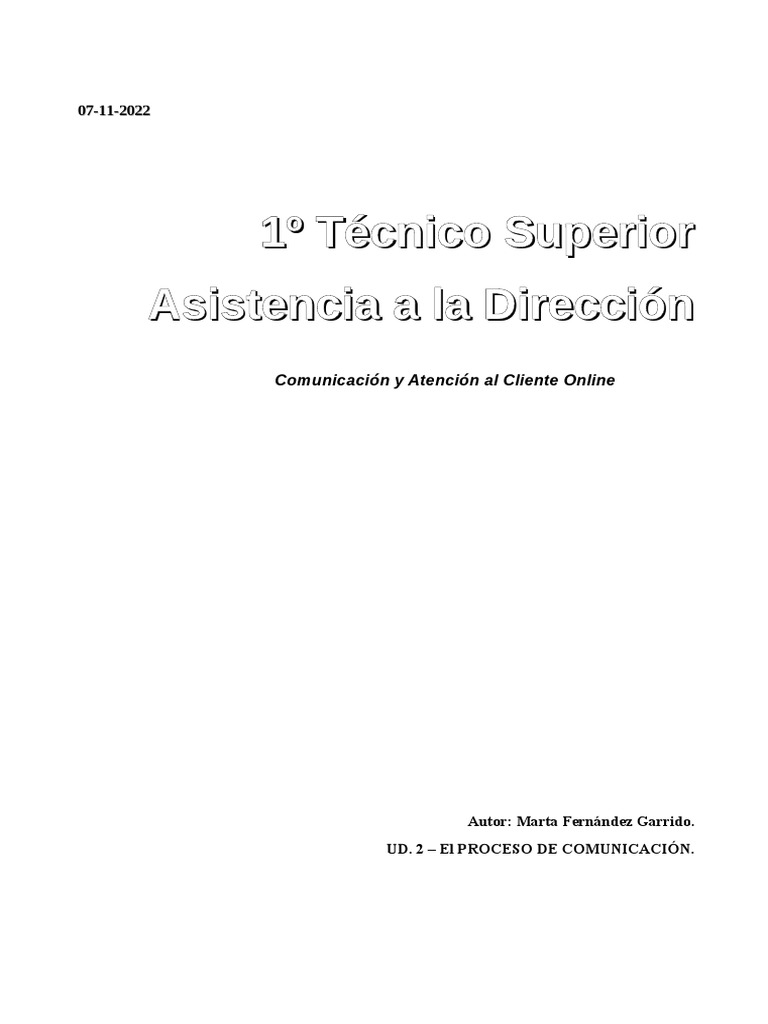 Comunicacion y At. Cliente Act .t.2 | PDF | Comunicación | Chat en linea