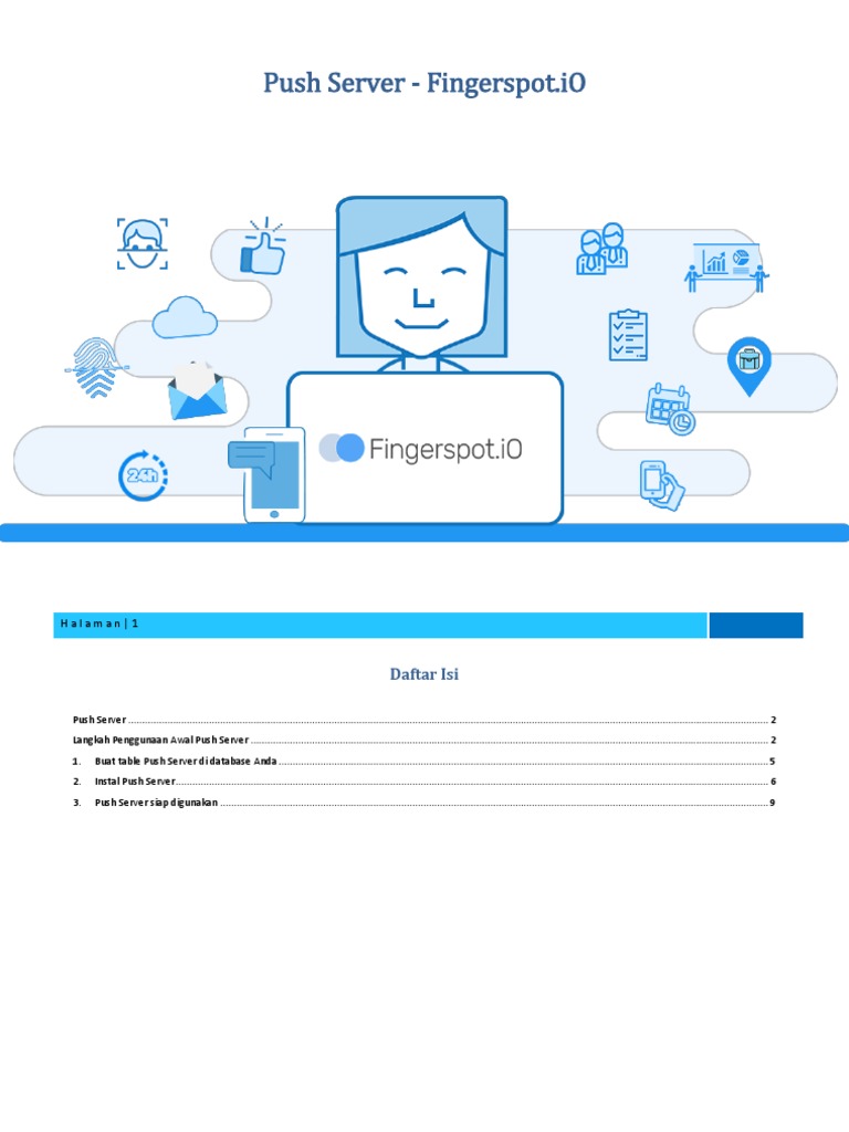 Quick Guide Push Server Fingerspot - Io | PDF