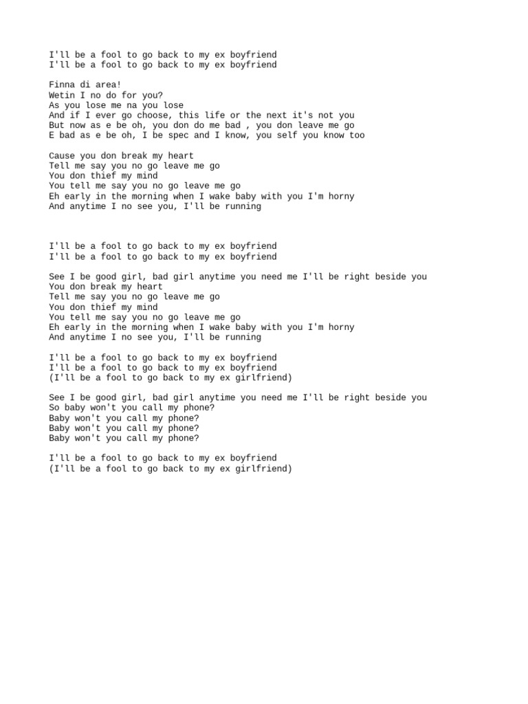 Raybekah Ex Boyfriend | PDF