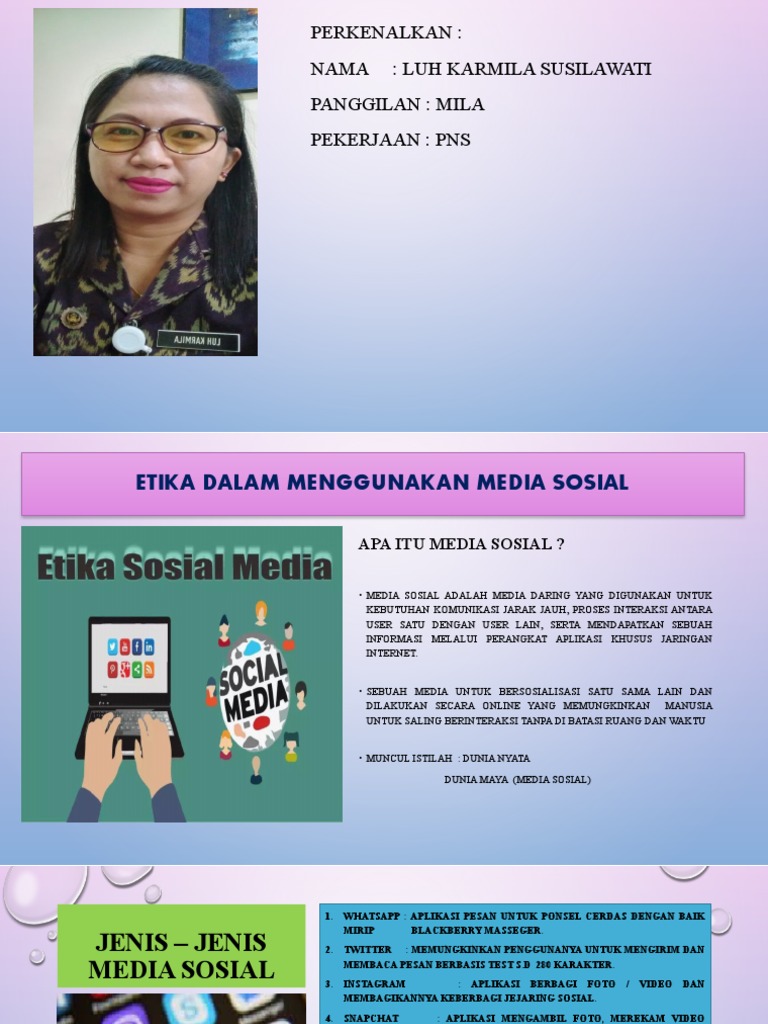 Etika Dalam Menggunakan Media Sosial | PDF | Ilmu Sosial