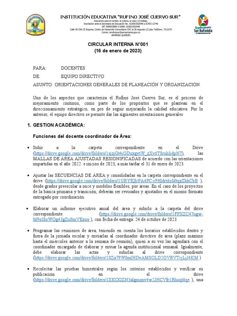 Circular Interna | PDF