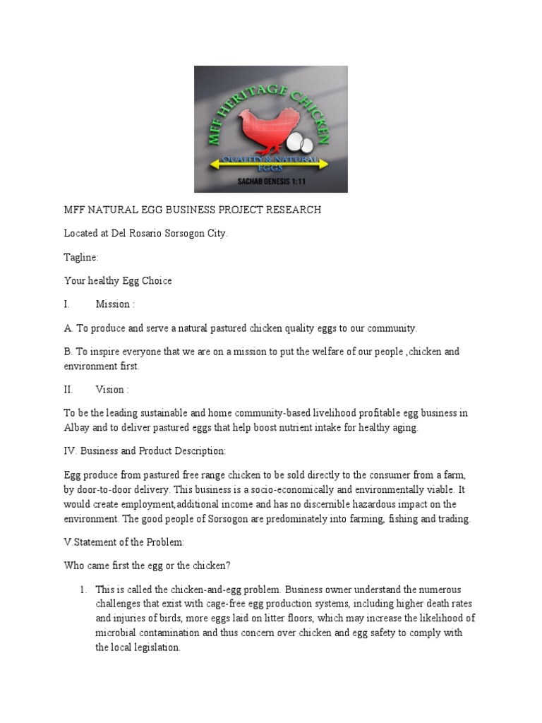 MFF Egg Business Research Doc Venus | PDF