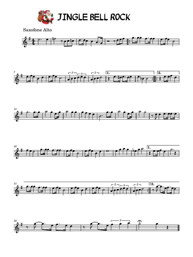 Jingle Bell Rock for Alto Saxophone | PDF