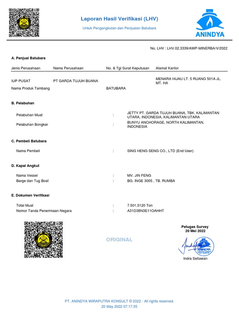 Lhv.02.3339.awp-Minerba.v.2022 - Bg. Inge 3005 | PDF