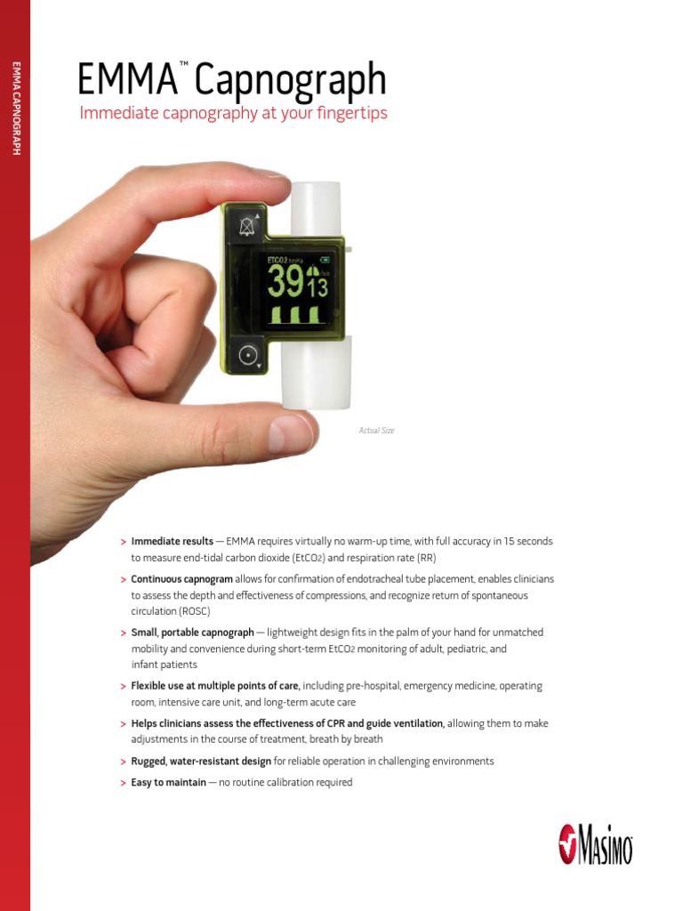 EMMA Capnograph - LAB7582B | PDF | Breathing | Medical Specialties
