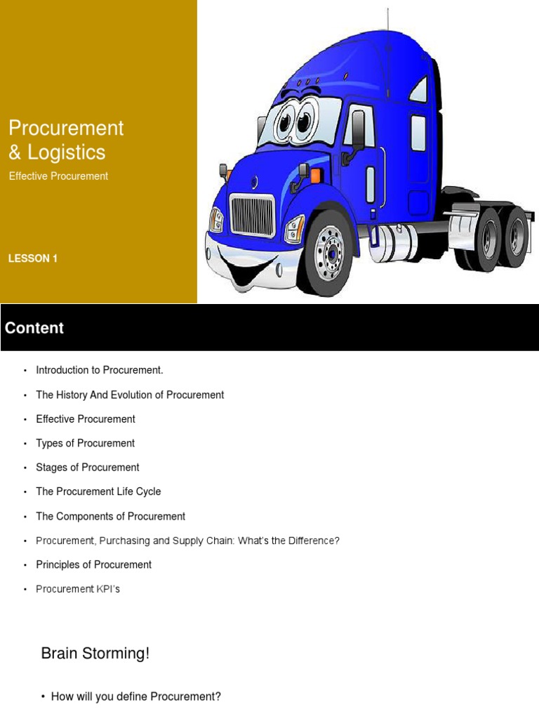 Understanding Effective Procurement Basics | PDF