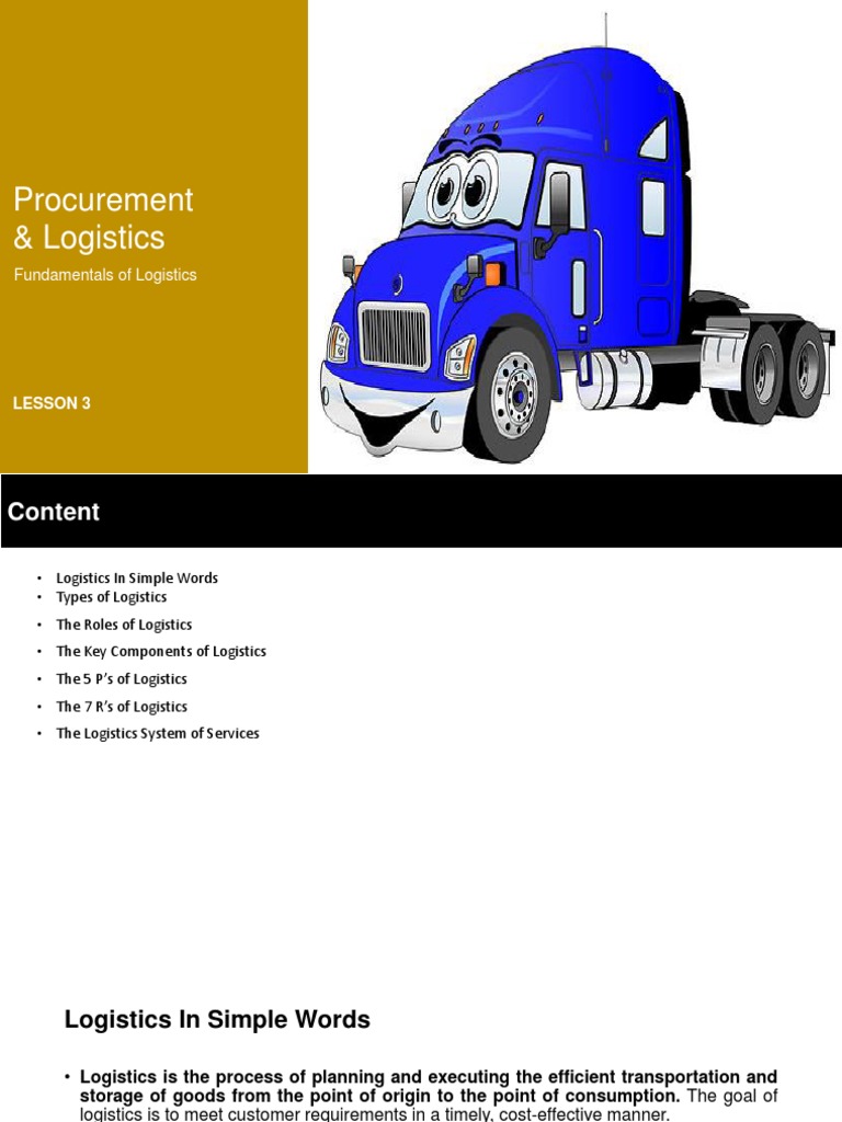 L3 Fundamentals of Logistics | PDF | Logistics | Warehouse