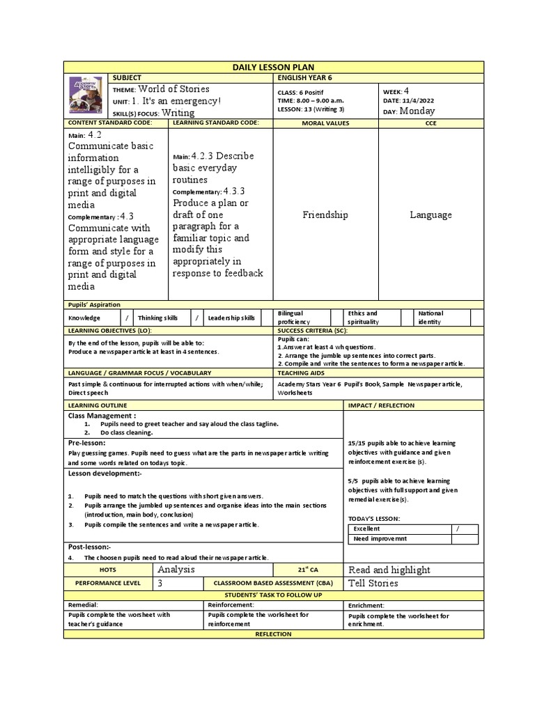 Week 4 | PDF | Lesson Plan | Teachers