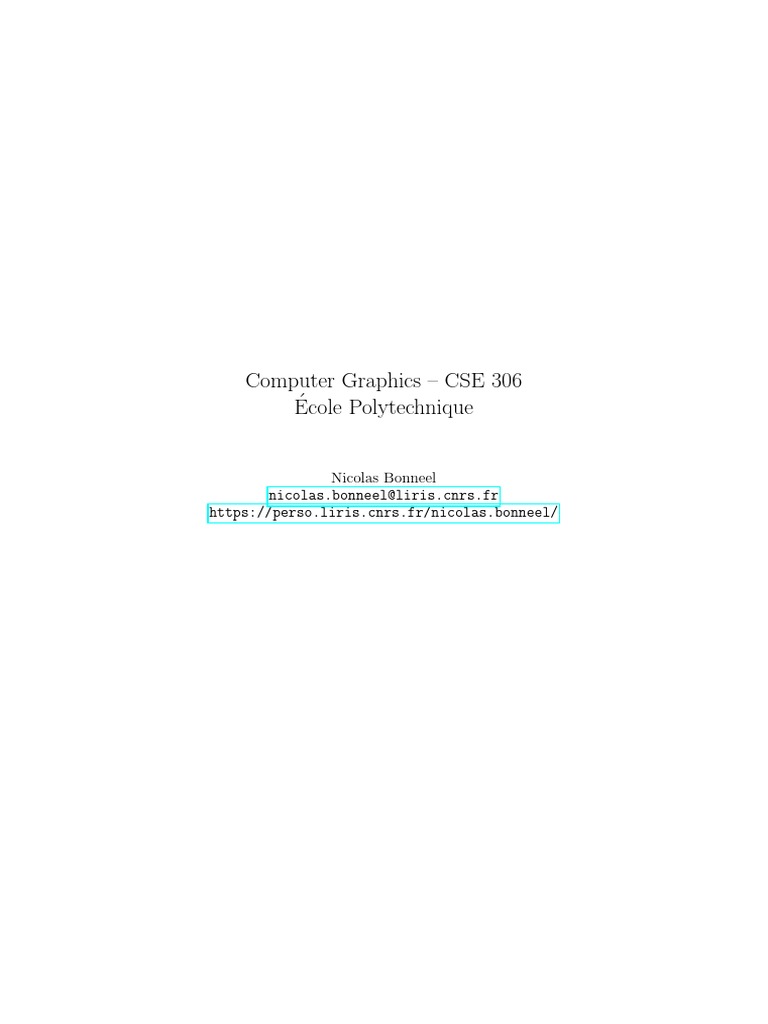 Computer Graphics Cse 306 Pdf 