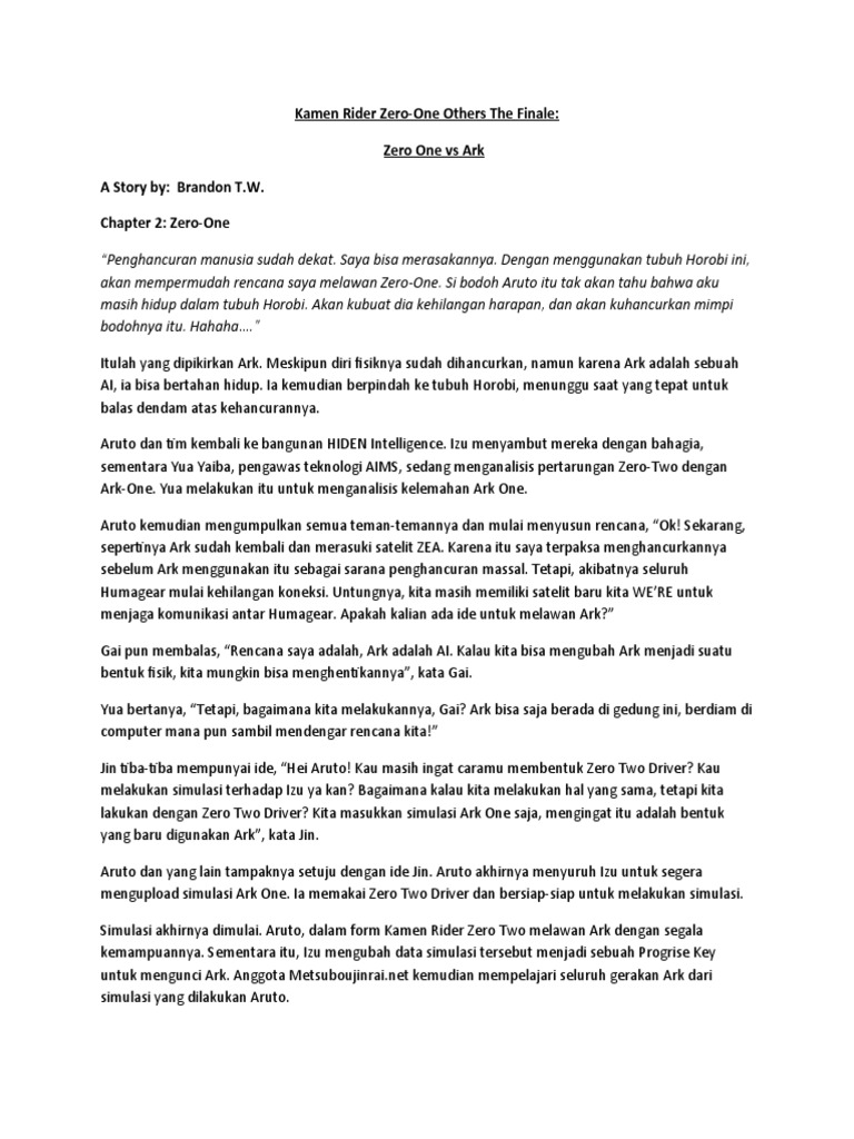 Kamen Rider Zero One Others The Finale CH 2 | PDF