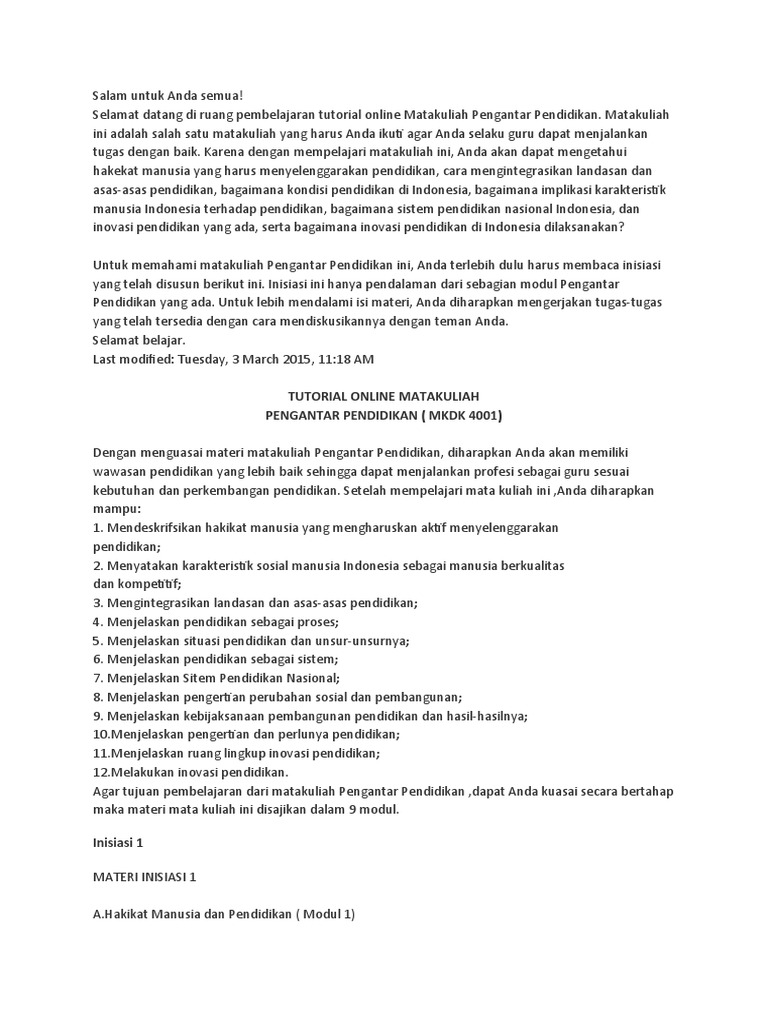 Pengantar Pendidikan Pdf