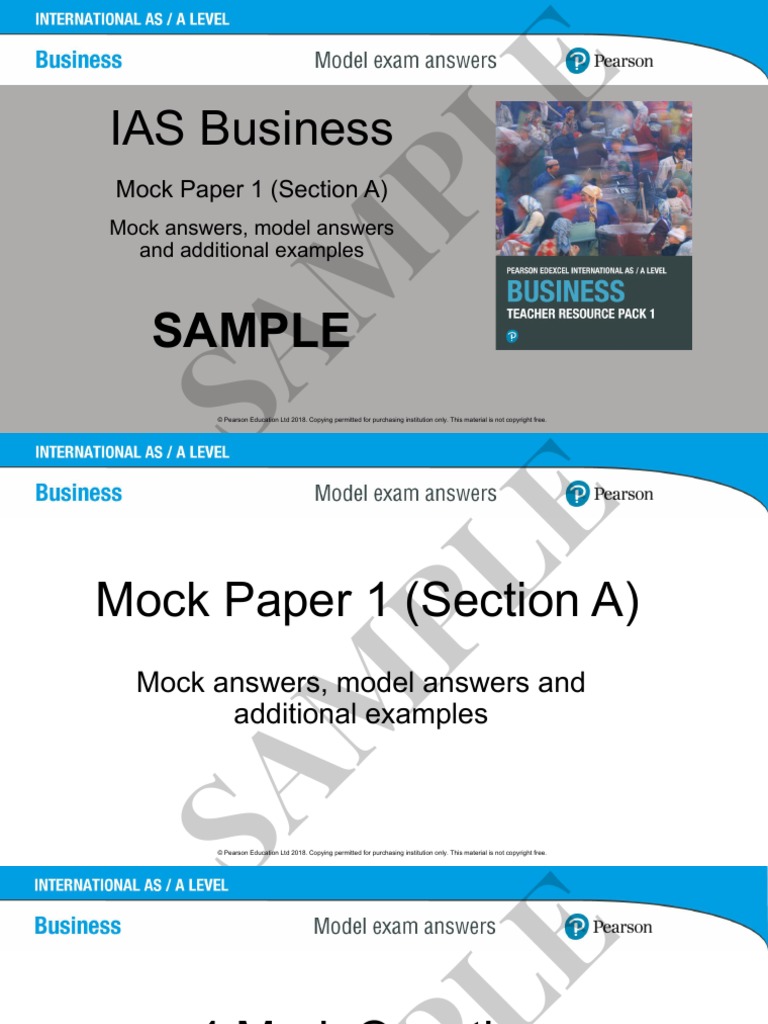 IAS Business Model Exam Answers 1 Section A | Download Free PDF ...