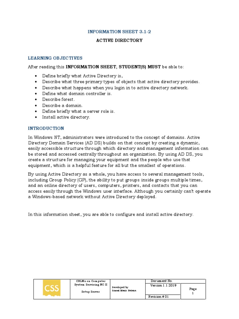 3.1-2 Active Directory | PDF | Active Directory | Domain Name System