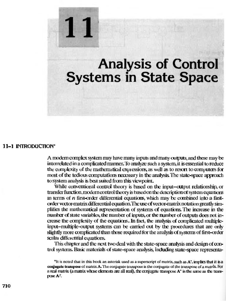 11 Analysis of Control Systems in State Space Ogata Modern Control ...