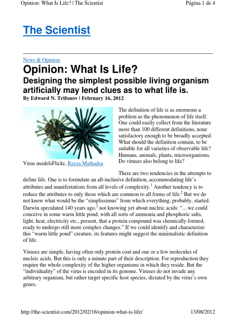 Que Es Vida | PDF | Life | Rna