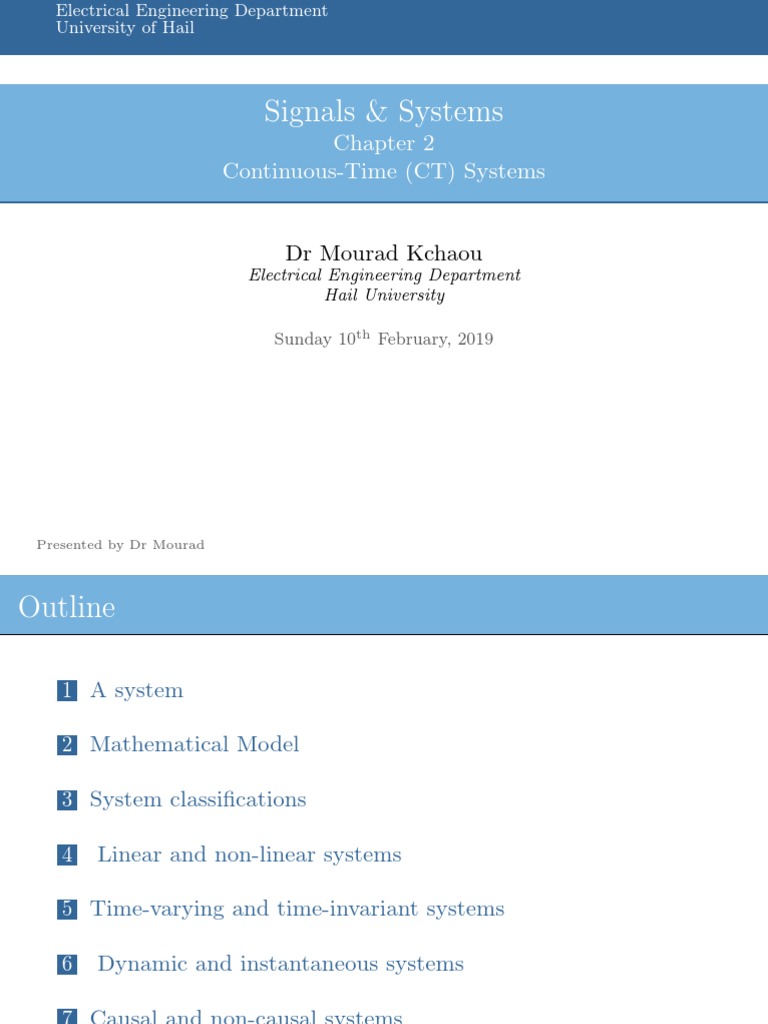 Chapter 2 | PDF | System | Convolution