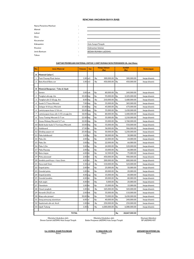 Rab Rumah 4x6 Kayu | PDF
