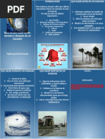 Triptico Huracanes | PDF | Ciclones tropicales | Velocidad del viento