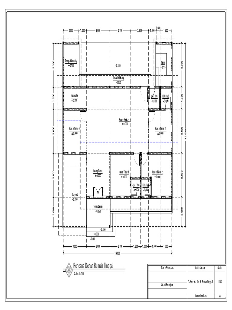 Rencana Denah Rumah Tinggal | PDF