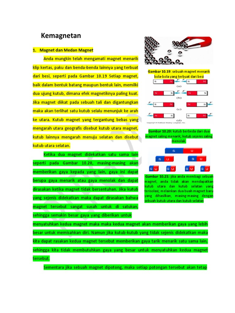 Minggu 1. Rangk Magnet | PDF | Sains & Matematika