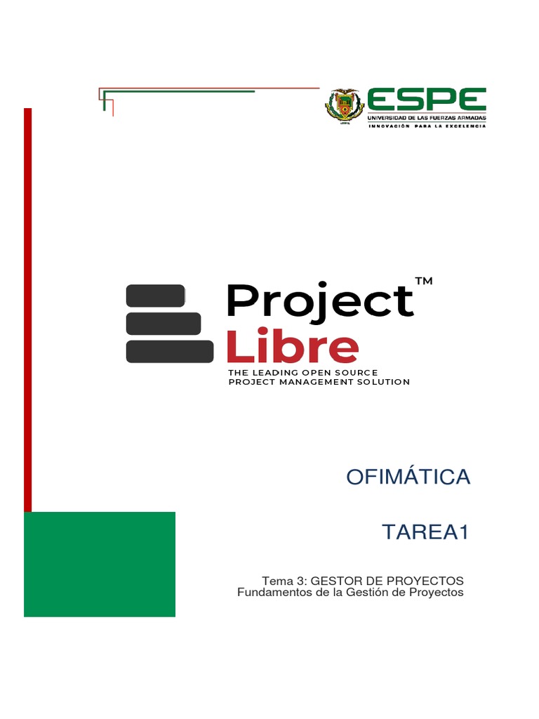 Gestión de Proyectos con ProjectLibre | PDF | Gestión de proyectos | Software