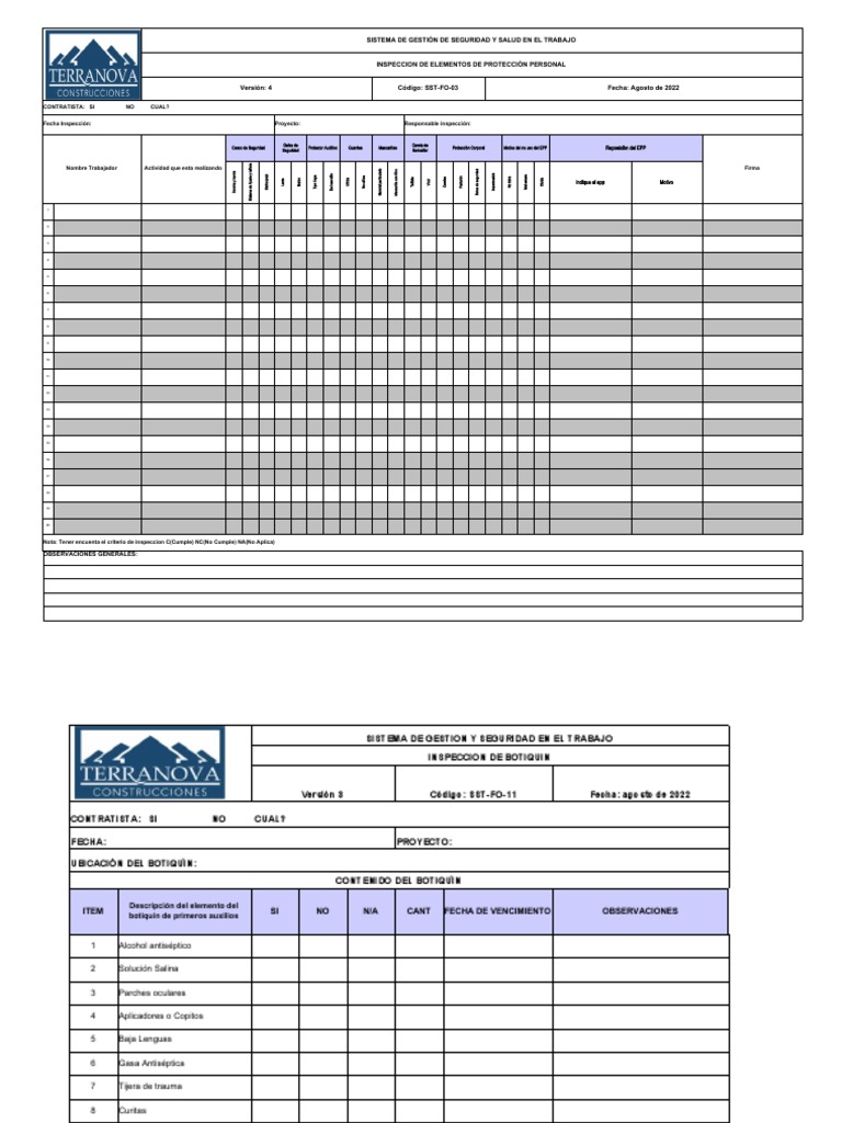 Formato Inspeccion Epp | PDF