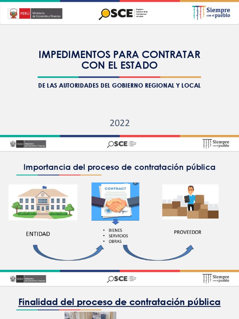 Presentación - en Directo Con OSCE - Impedimentos para Contratar Con El ...