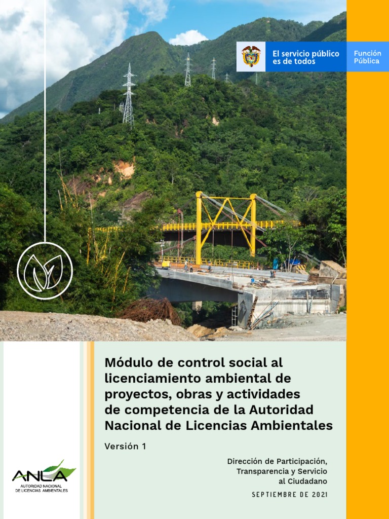 Módulo de Control Social Al Licenciamiento Ambiental de Proyectos, Obras y Actividades de ...