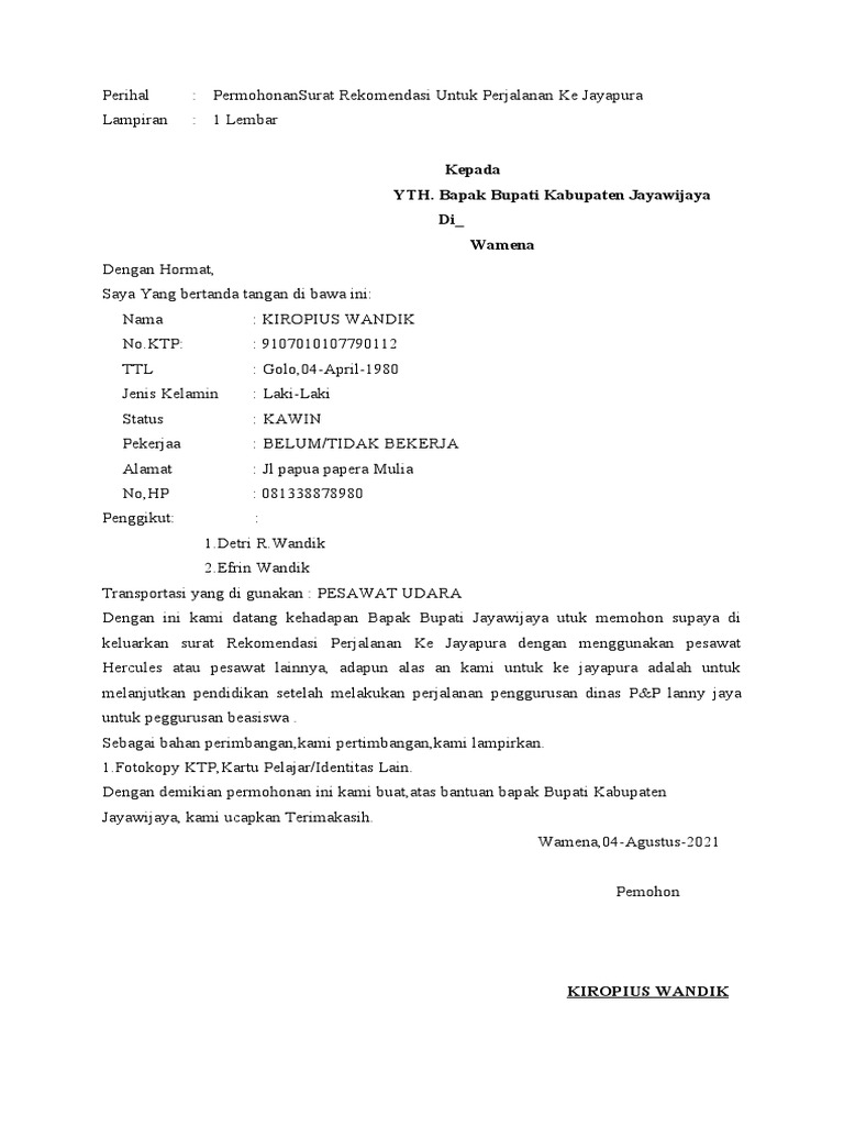 Rekomendasi Wamena' | PDF