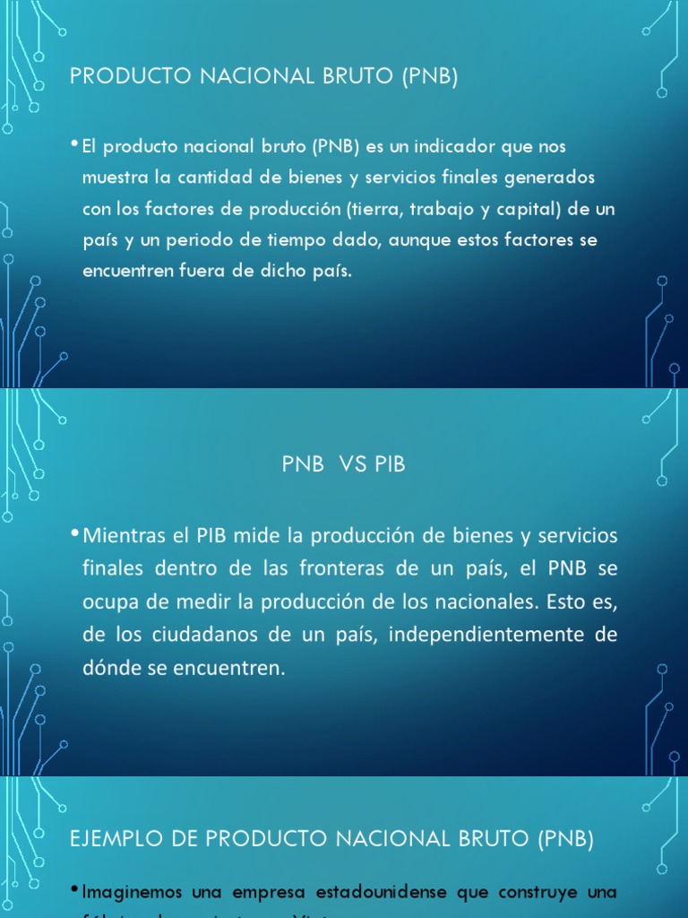 Producto Nacional Bruto (PNB) | PDF | Producto Interno Bruto | Economias