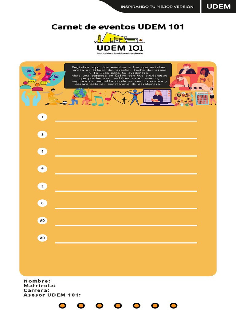 Carnet Eventos UDEM 101 | PDF | Crecimiento personal y profesional | Informática