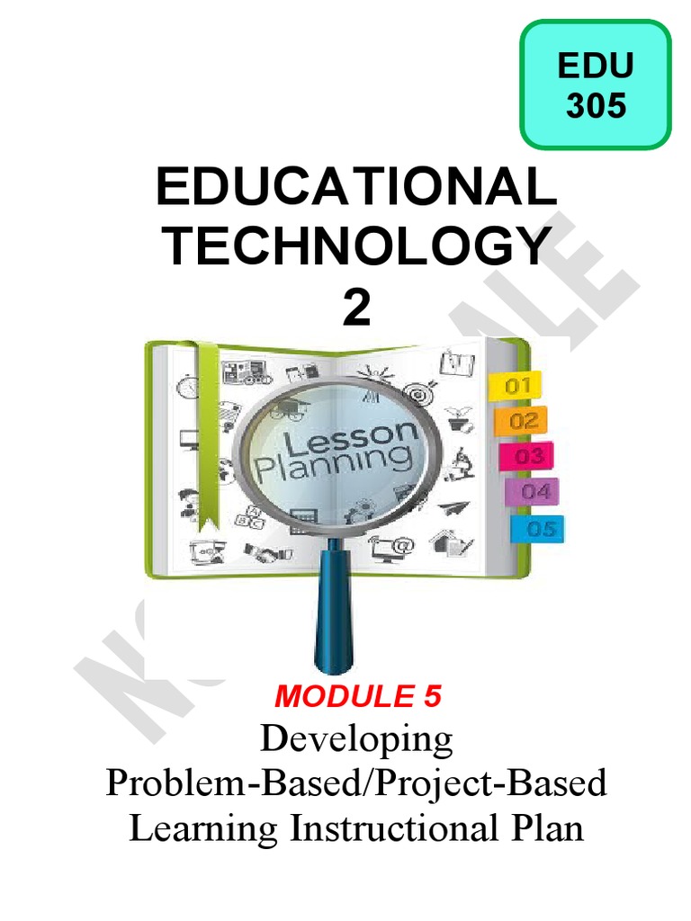 Module 5 - Lesson 1 - Writing A Problem-Based or Project-Based Learning ...