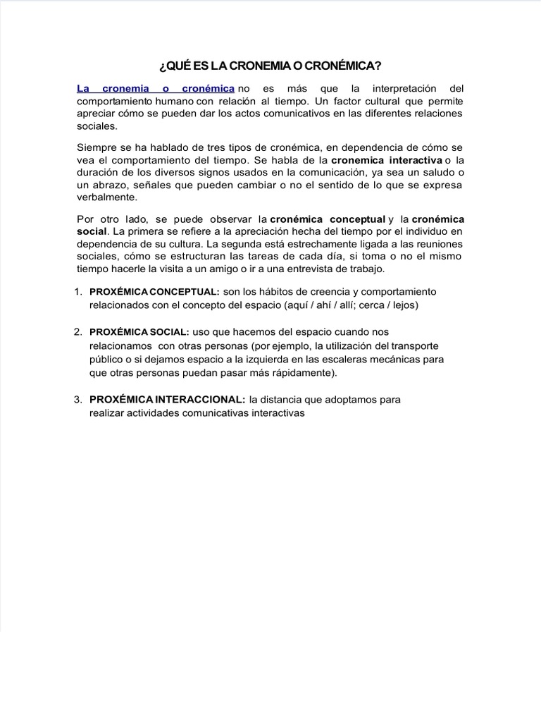 Dokumen - Tips - Que Es La Cronemia o Cronemica | PDF