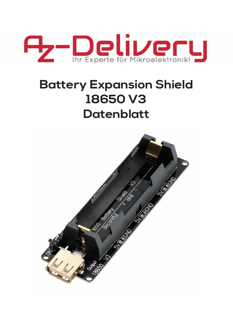 AZ Delivery Battery Shield V3 | PDF