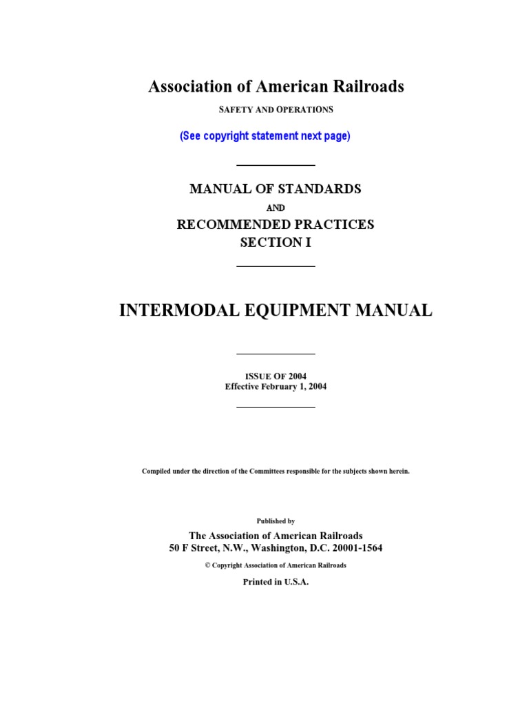 AAR Stands | PDF | Intermodal Freight Transport | Trailer (Vehicle)