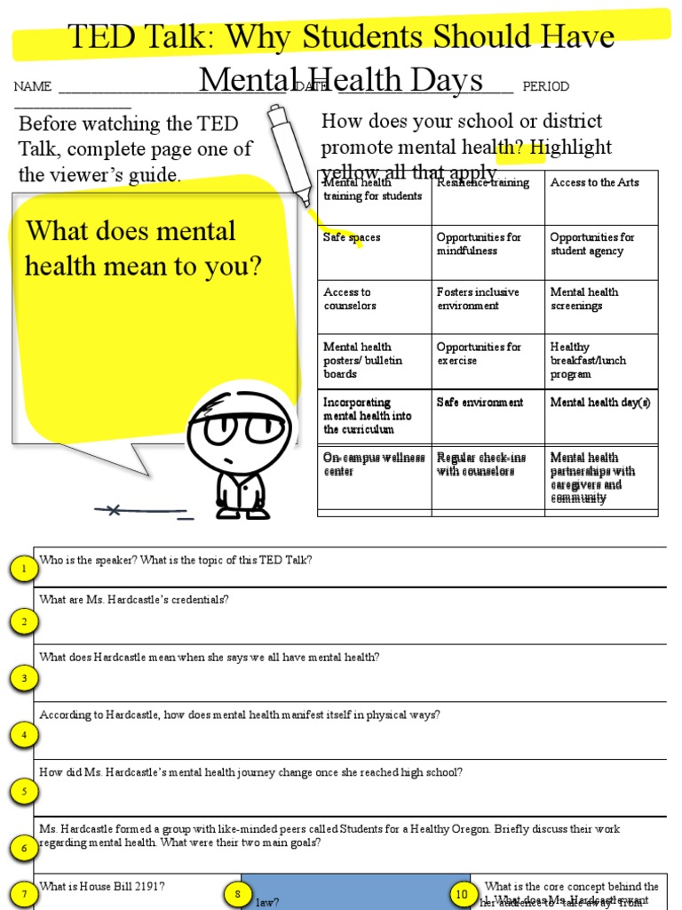 Student Mental Health Days | PDF | Mental Health | Health Sciences