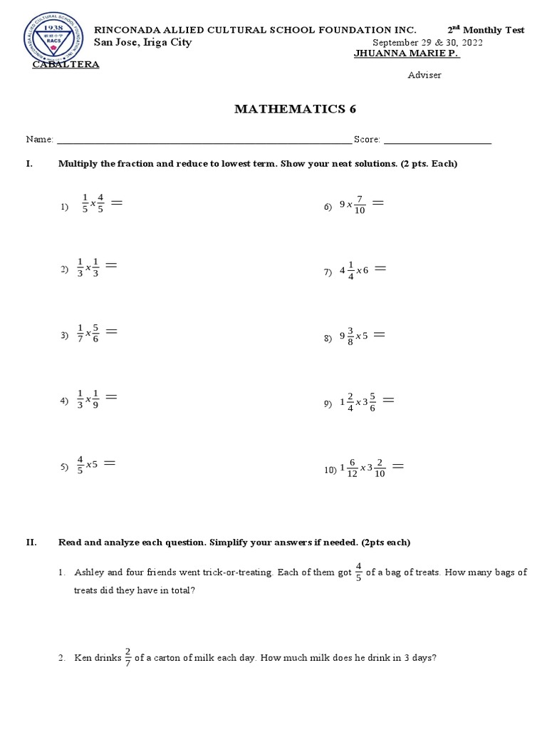 September 2022 (Test Paper) | PDF | Mixture | Skeleton