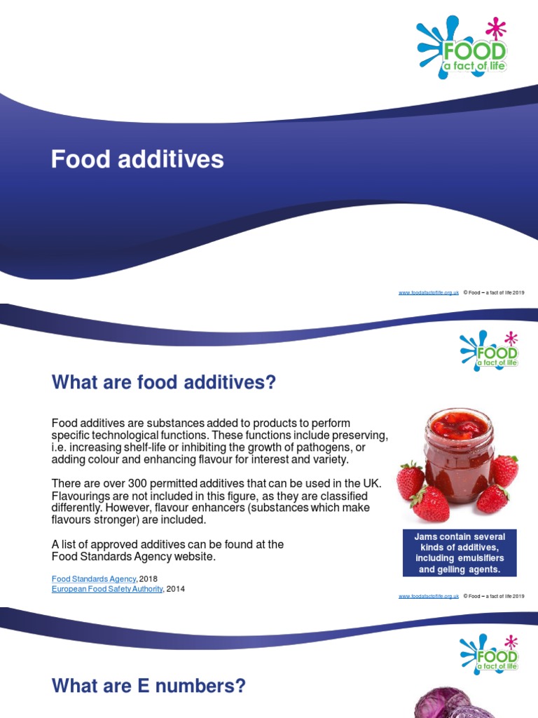 Food Additives: © Food - A Fact of Life 2019 | PDF | Sugar Substitute ...
