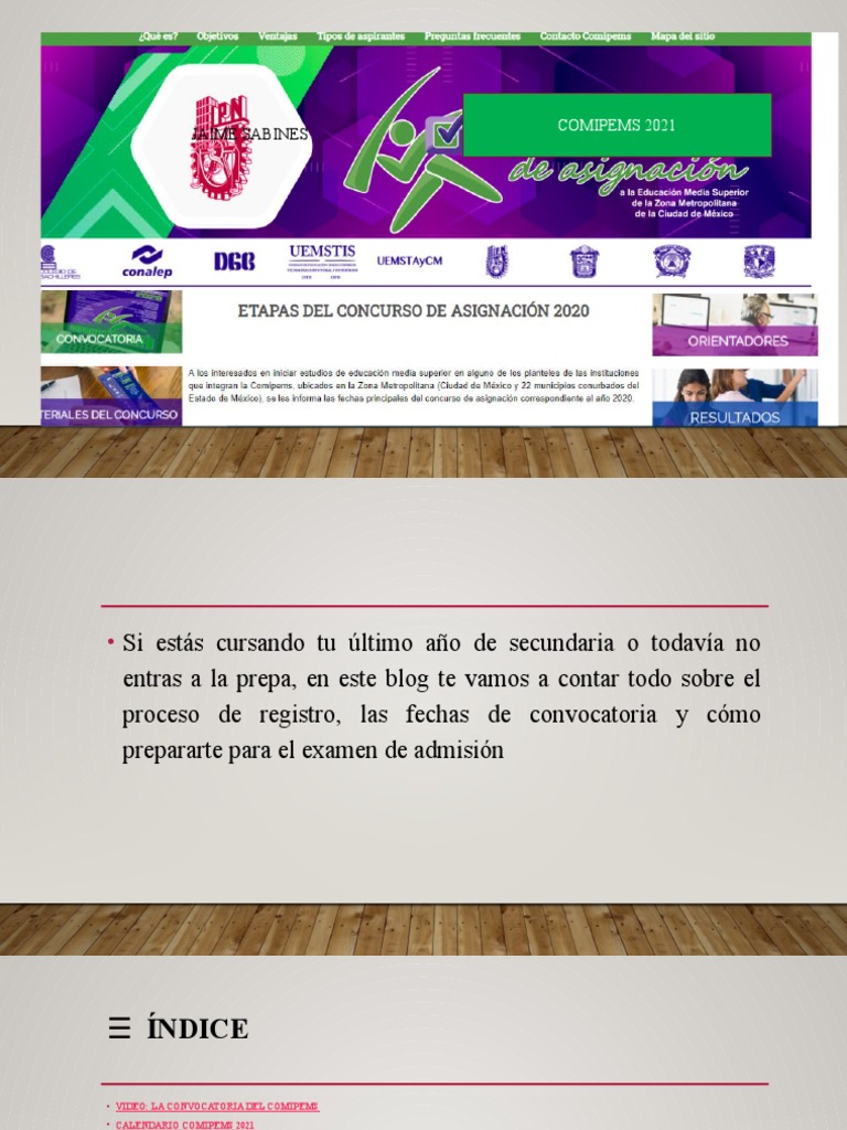 Presentación COMIPEMS | PDF | Prueba (evaluación)