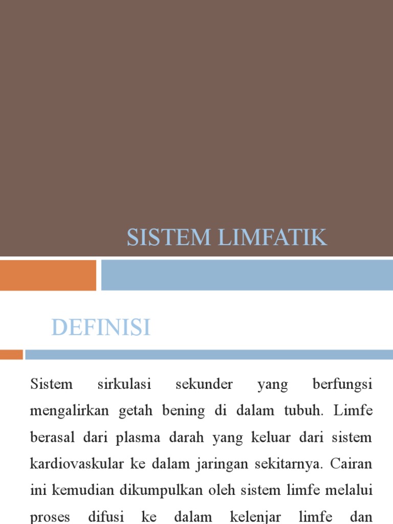 SISTEM LIMFATIK DAN KELENJAR LIMFE | PDF