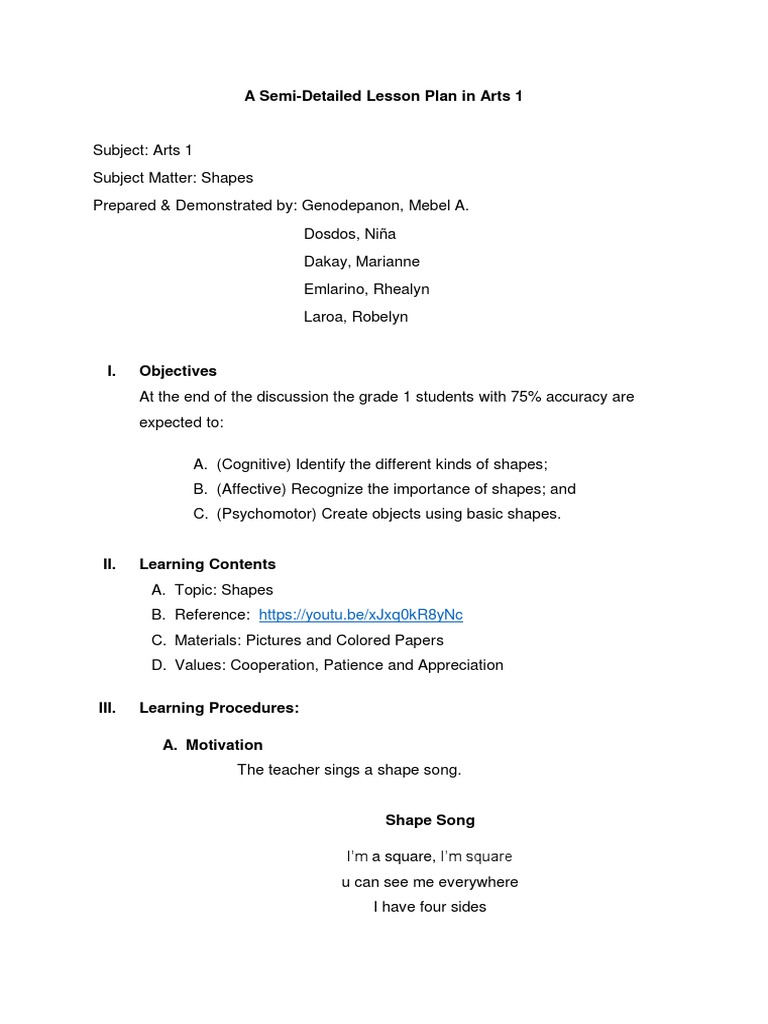 Revise Lesson Plan | PDF | Teachers | Learning